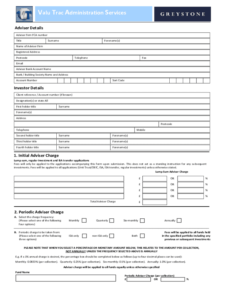 Fillable Online Valu-Trac Administration Services - VT AJ Bell ICVC ...