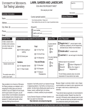 Fillable Online soiltest cfans umn www.pdffiller.com453405994--lawn-and ...