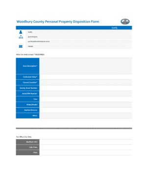 Fillable Online Woodbury County Personal Property Disposition Form Fax ...