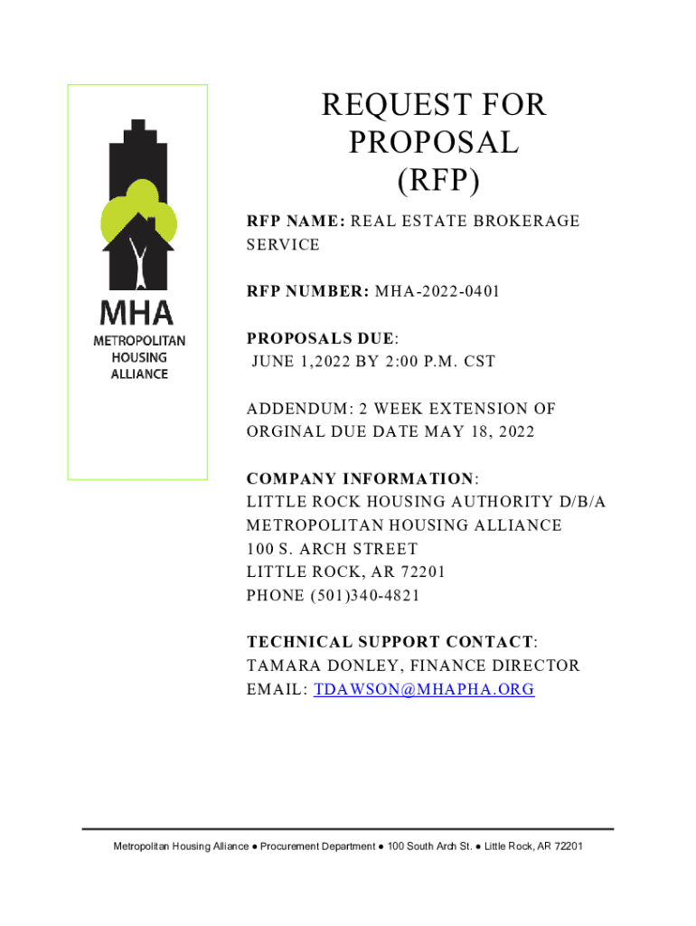 Fillable Online REQUEST FOR PROPOSALS (RFP) COMMERCIAL REAL ESTATE ...