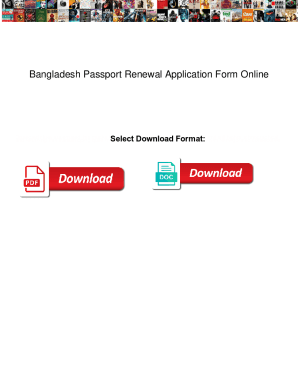 Fillable Online Bangladesh Passport Renewal Application Form Online ...