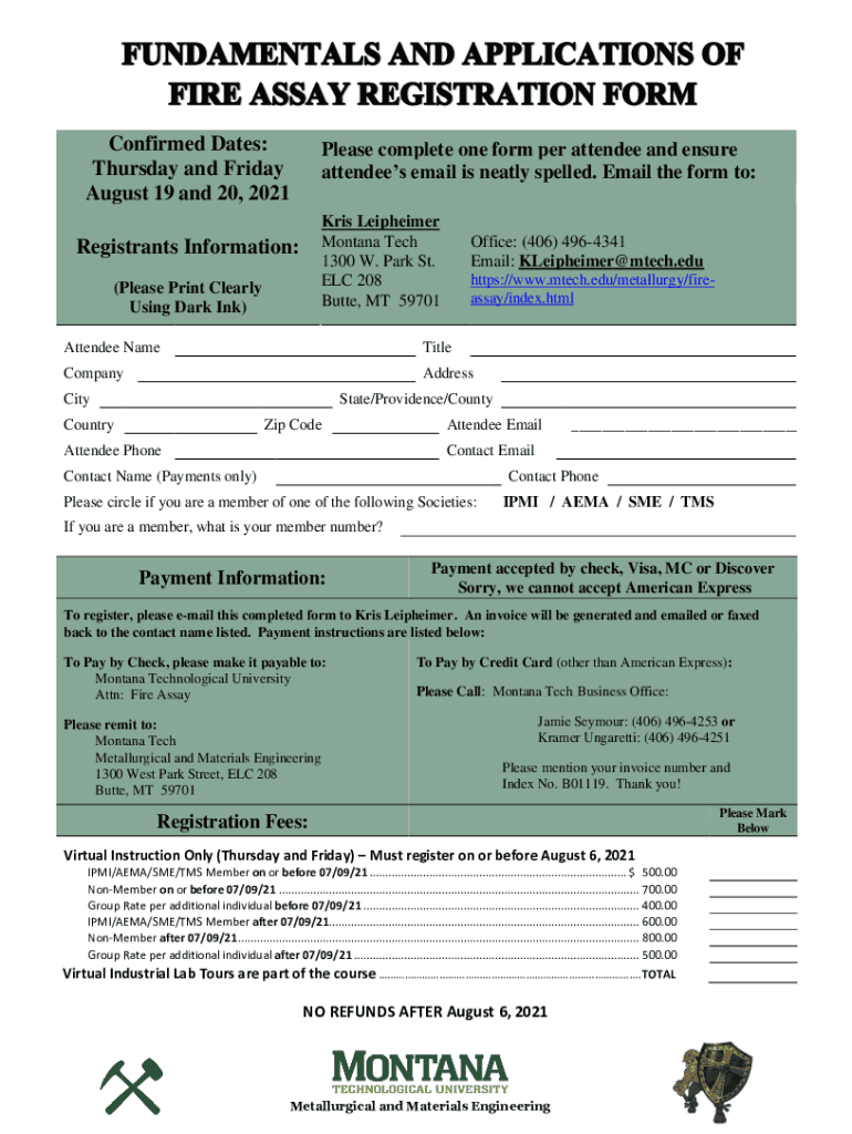 Fillable Online Fundamentals and Applications of Fire Assay ...