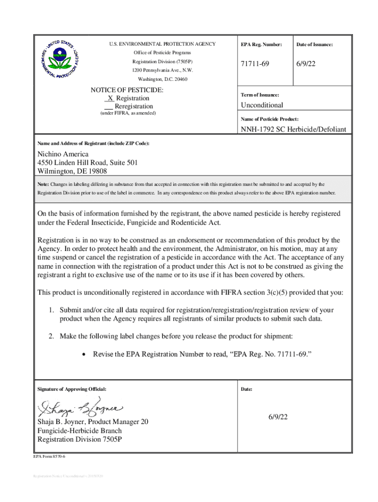 Fillable Online US EPA, Pesticide Product Label, NNH-1792 SC HERBICIDE ...