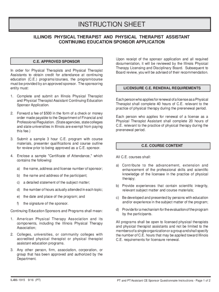 Fillable Online idfpr.illinois.govrenewalsapplyINSTRUCTION SHEET ...