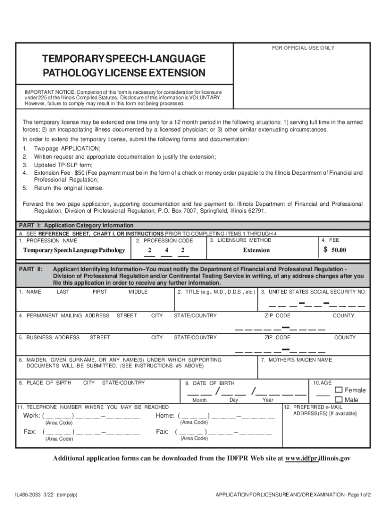 Fillable Online idfpr.comrenewalsapplyFOR OFFICIAL USE ONLY BRANCH ...