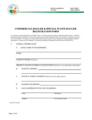Fillable Online Commercial Solid Waste Hauler Permit Application Form ...