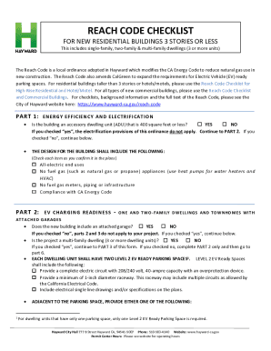 Fillable Online reach code checklist - for new residential buildings 3 ...