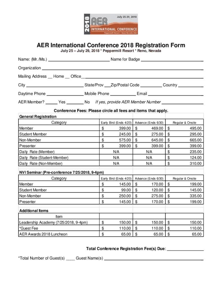 Fillable Online AER William and Dorothy Ferrell Scholarship - AERBVI ...