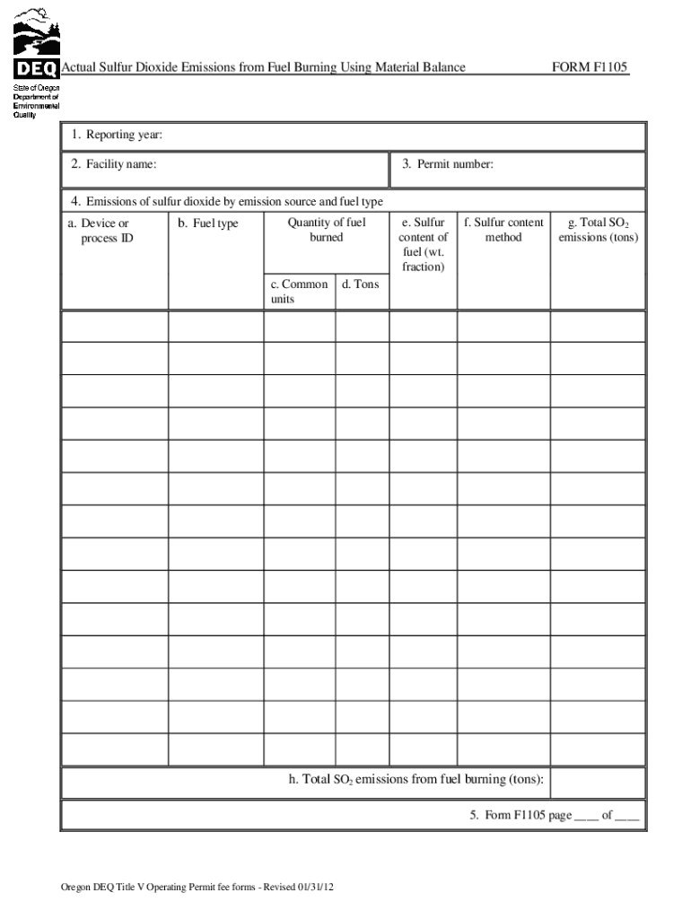 Fillable Online Actual sulfur dioxide emissions from fuel burning using ...