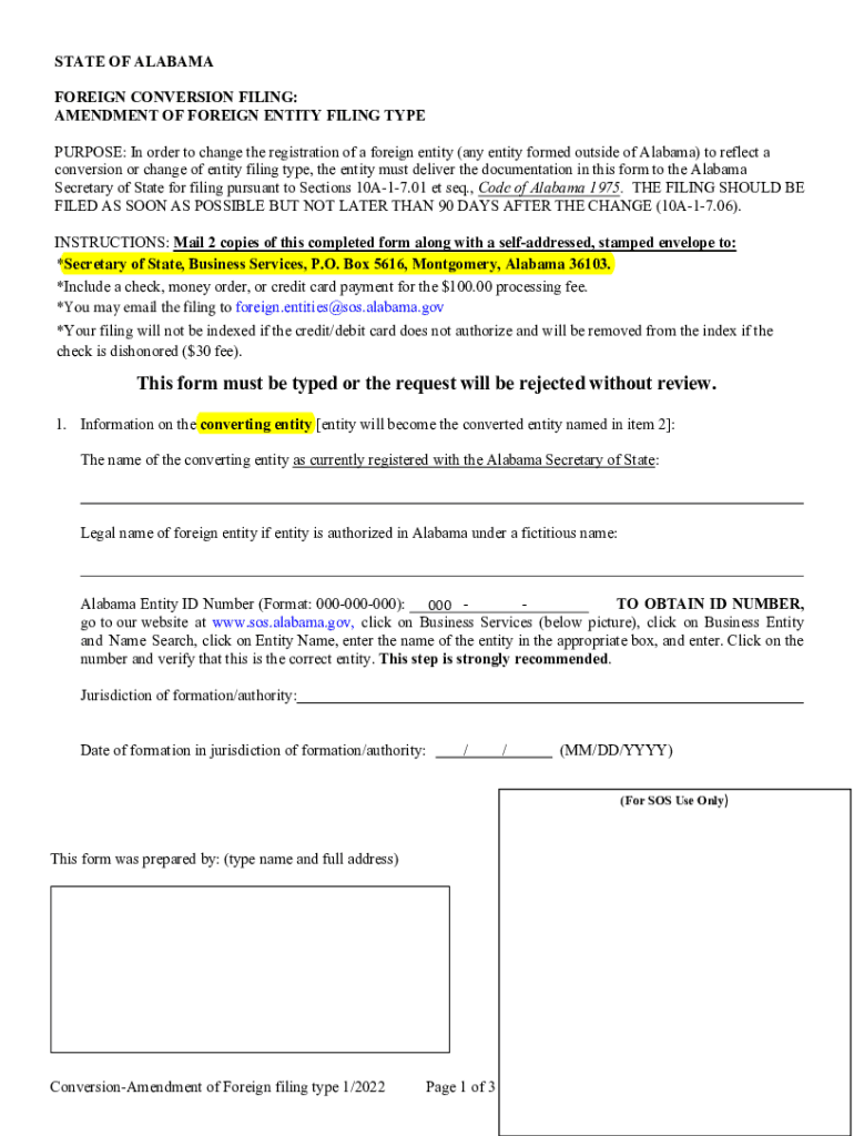 Fillable Online www.formsworkflow.comformdetailsForeign Conversion ...