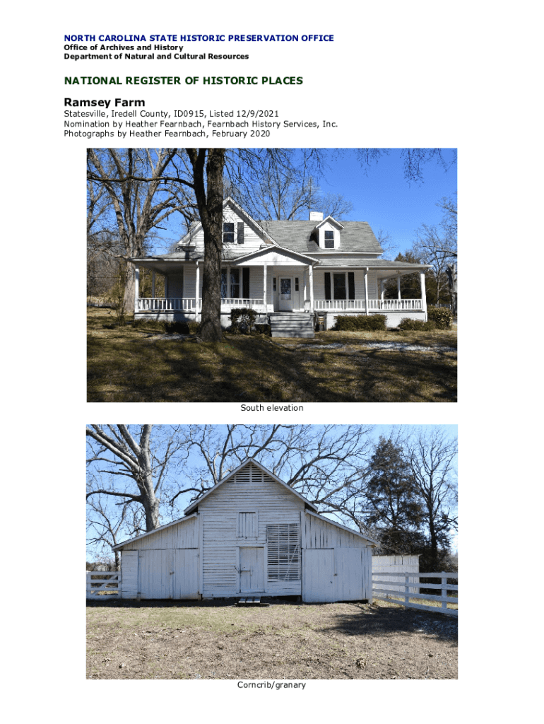 Fillable Online www.ncdcr.govstate-historic-preservation-officeNorth ...