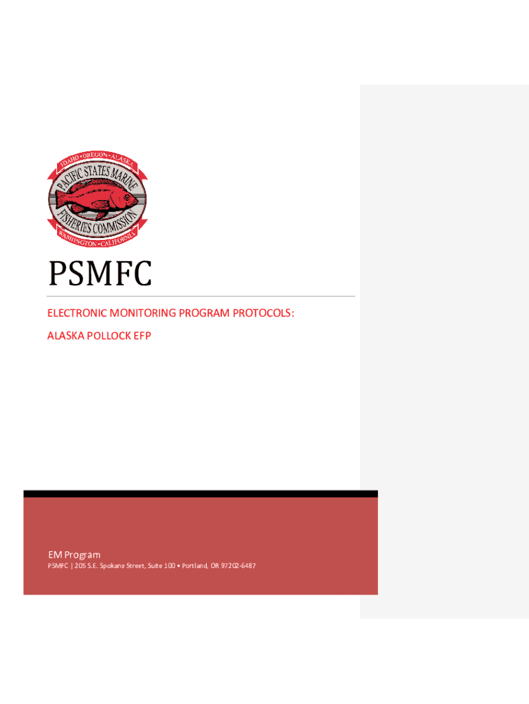 Fillable Online PSMFC. Electronic Monitoring Program protocols Fax ...