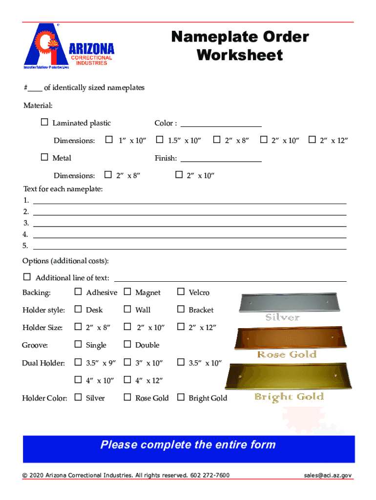 Fillable Online aci az www.pdffiller.com50364494-fillable-industrialFillable Online aci az ...