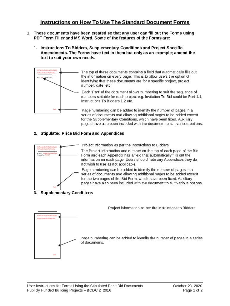 How Use The Standard Document s - BC Construction Documents Doc ...