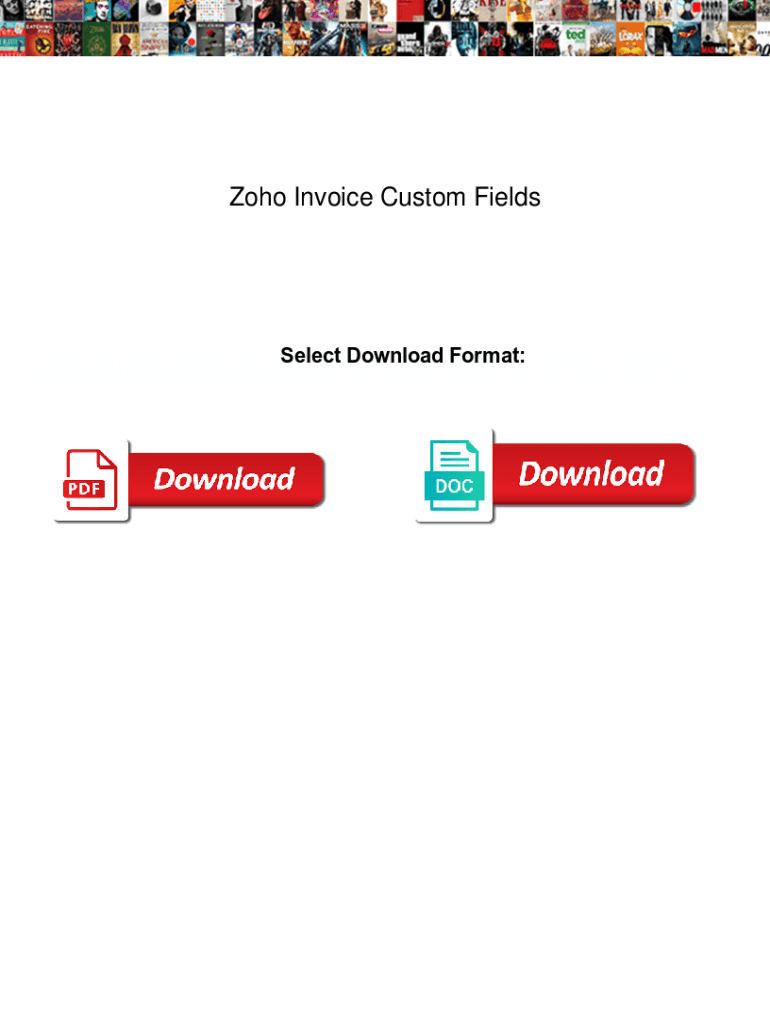 Fillable Online Zoho Invoice Custom Fields. Zoho Invoice Custom Fields samsan Fax Email Print ...