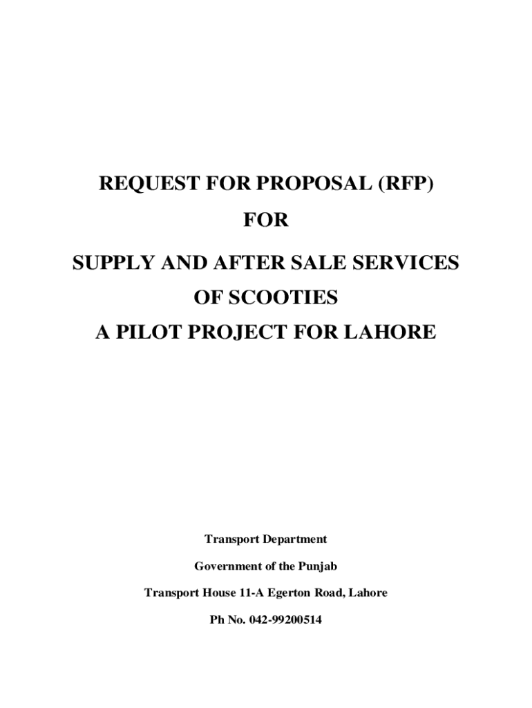 Fillable Online How to Write a Request for Proposal with Template and ...