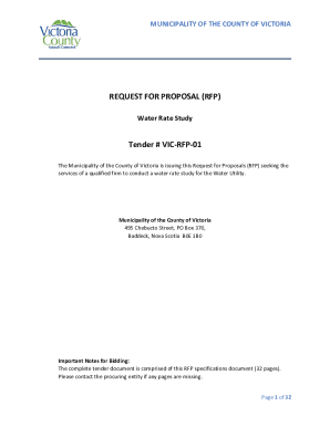Fillable Online REQUEST FOR PROPOSAL (RFP) WATER DISTRIBUTION SYSTEM ...