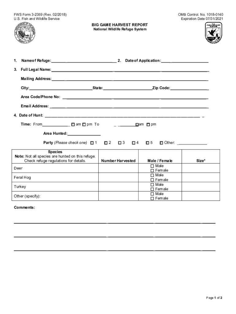 Fillable Online FEDERAL FISH AND WILDLIFE PERMIT APPLICATION FORM Migratory ... - fws.gov Fax ...