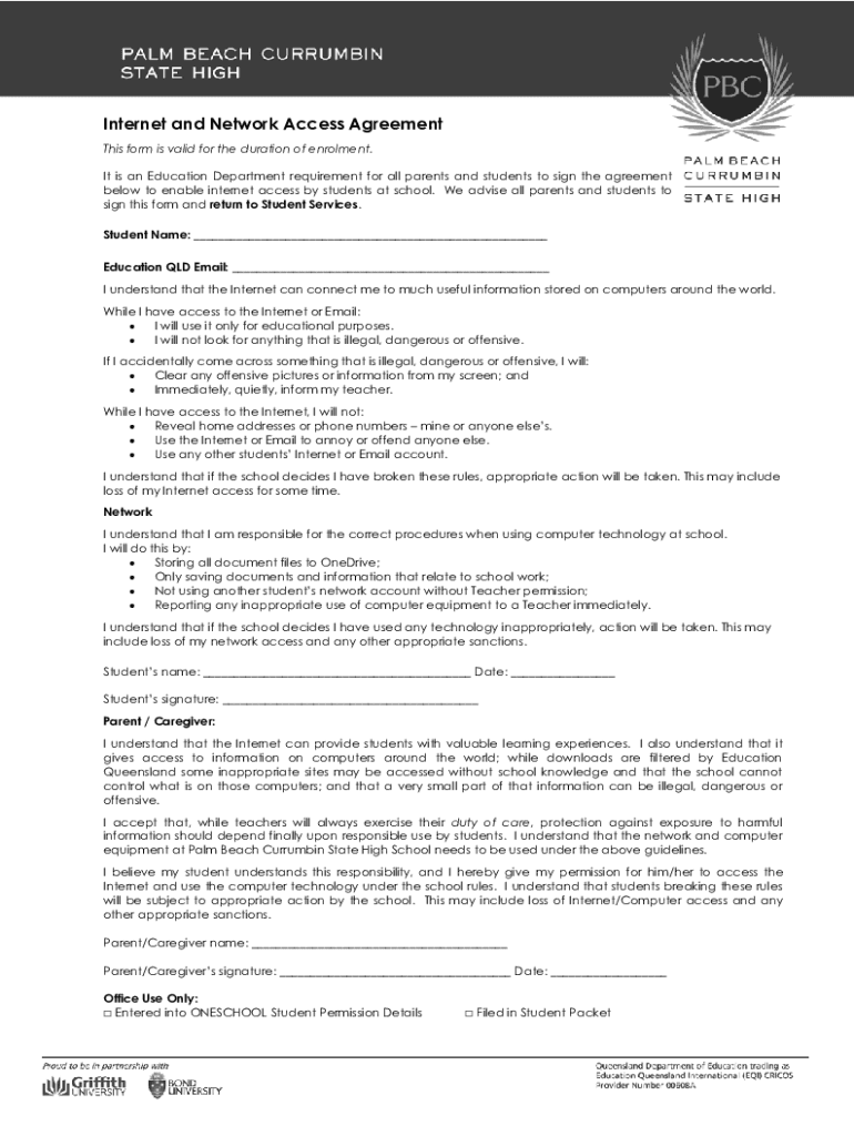 Fillable Online Appendix A: Sample Acceptable Use Agreements and ...