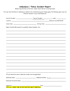 Fillable Online Fill - Free fillable - Police Incident Report Template ...