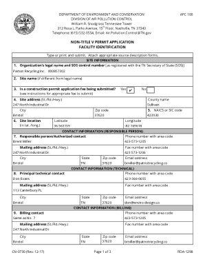 Fillable Online From: Air.Pollution Control To: APC Permitting Subject ...