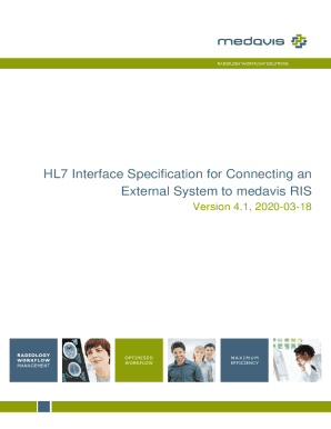 Fillable Online HL7 Interface Specification for Connecting an External System to medavis RIS Fax ...