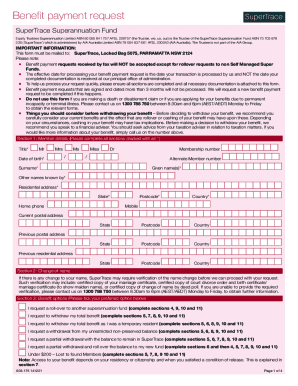 Fillable Online Benefit Payment Request form. Benefit Payment Request ...