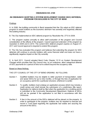 Fillable Online Ordinance 2169 Page 1 of 2 ORDINANCE NO. 2169 AN ... Fax Email Print - pdfFiller