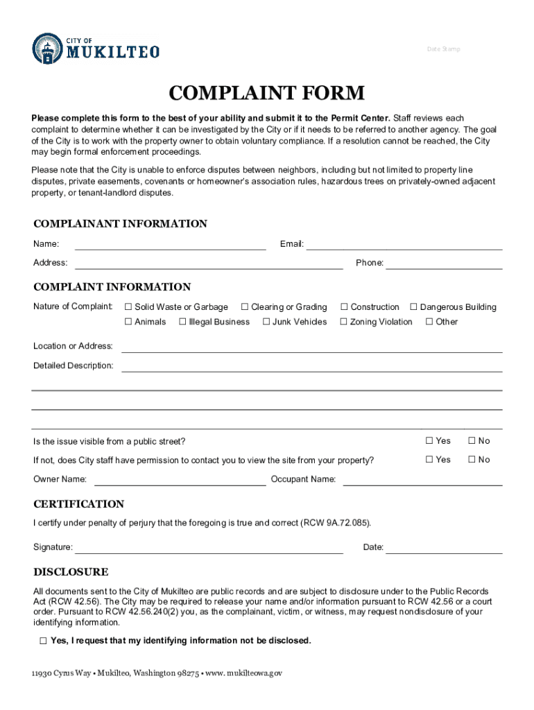 Fillable Online www.sampleforms.comcomplaint-formFREE 23+ Sample ...