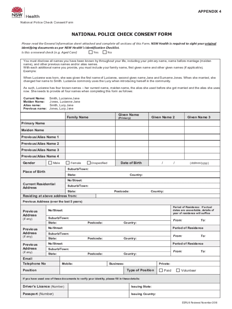 Fillable Online Www formsbirdsfree national police checkingNational fillable-online-www-formsbirdsfree-national-police-checkingnational