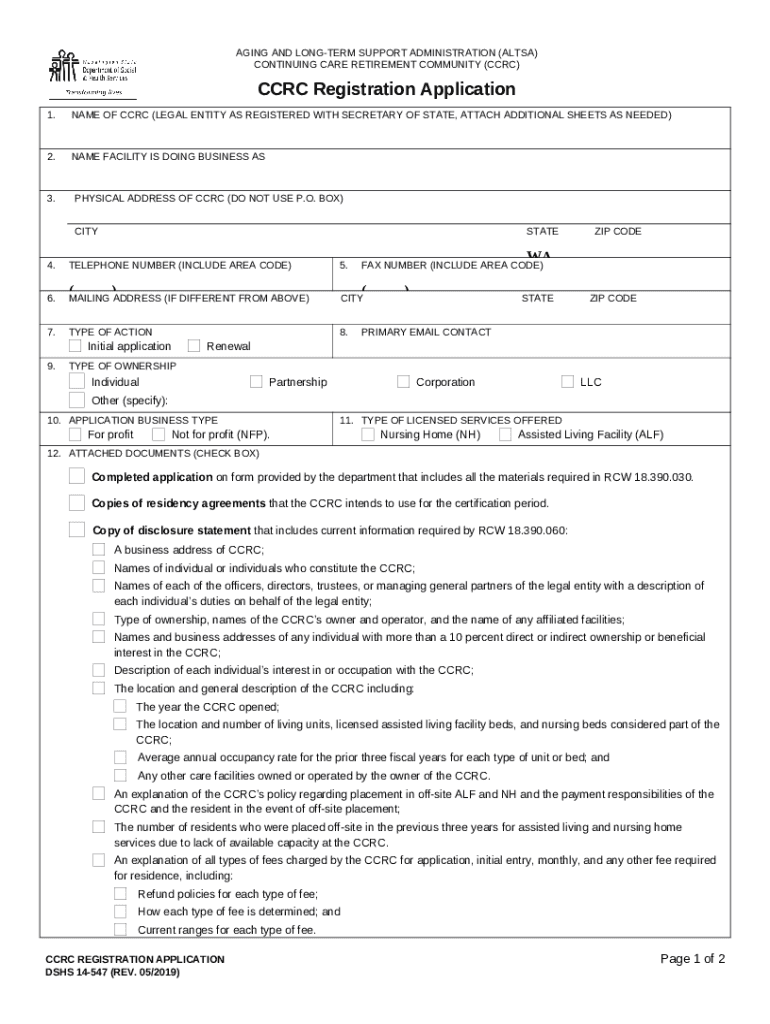 DATE OF SERVICE AGING AND LONG-TERM SUPPORT ADMINISTRATION (ALTSA) / R ...