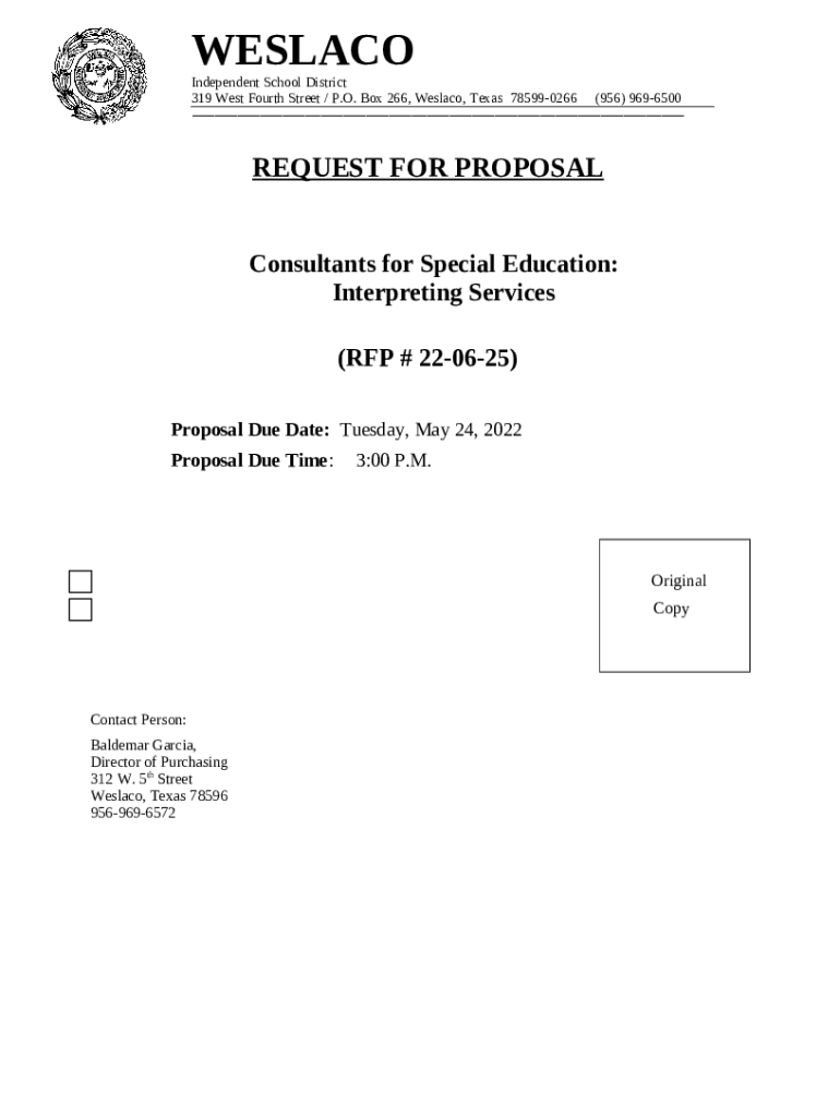 REQUEST FOR PROPOSALS FOR SIGN LANGUAGE INTERPRETING SERVICES Doc ...