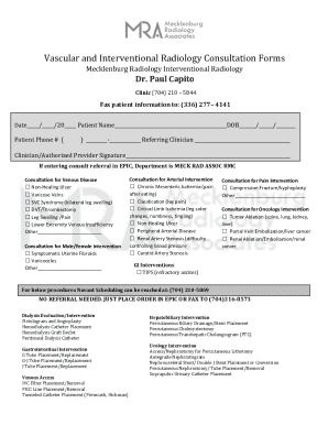 Fillable Online MRA IR Clinic forms Dr. Capito June 3 20.docx Fax Email ...