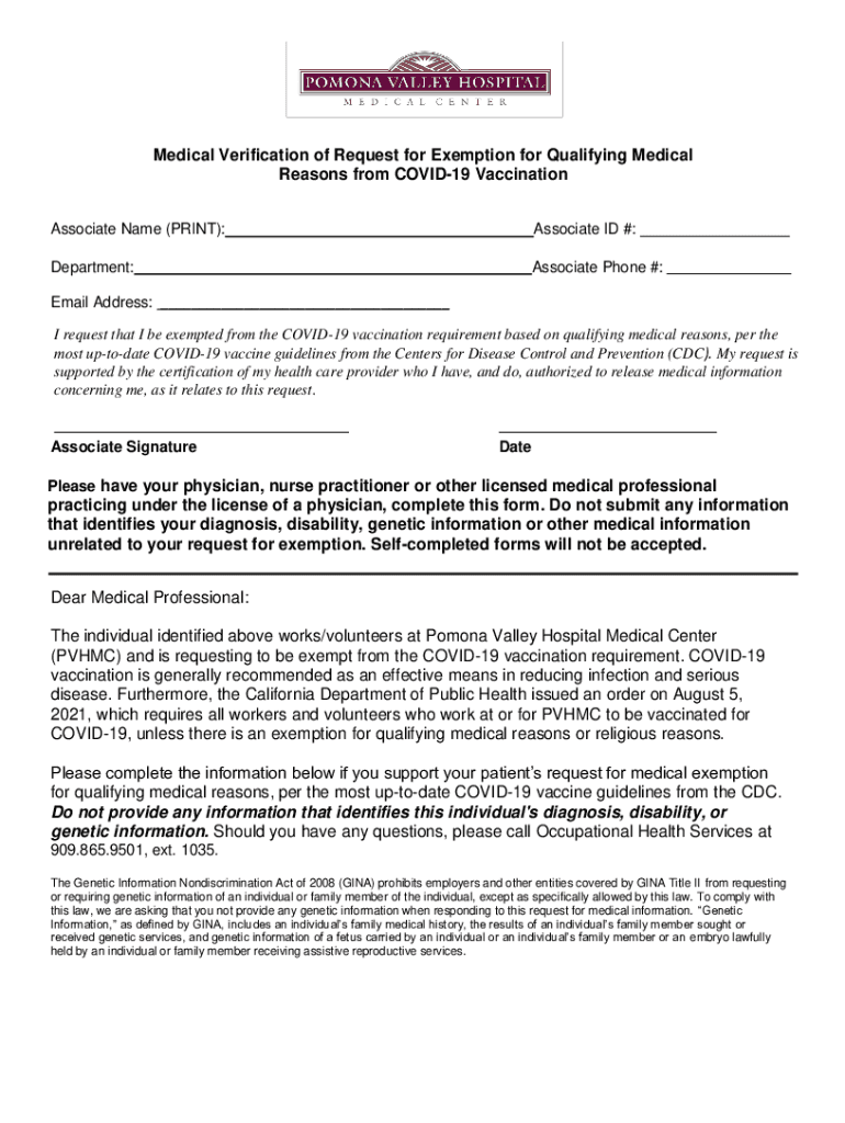Fillable Online COVID-19 vaccine: Exemptions and certificates ...