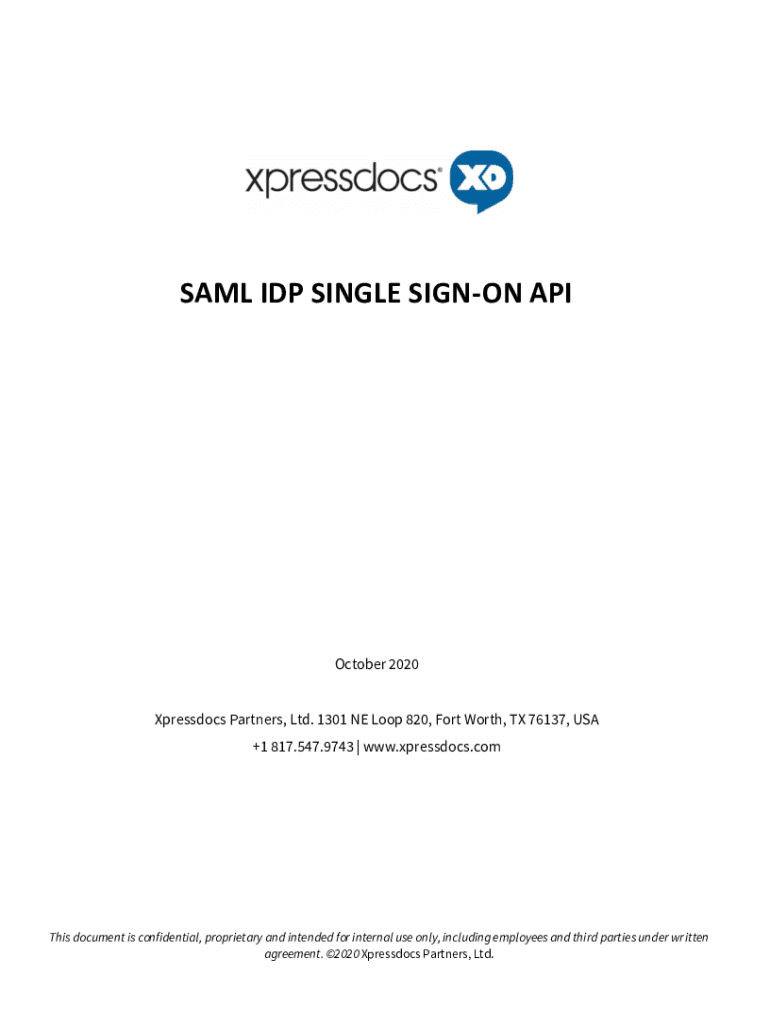 Fillable Online SAML SSO Integration API Fax Email Print - pdfFiller