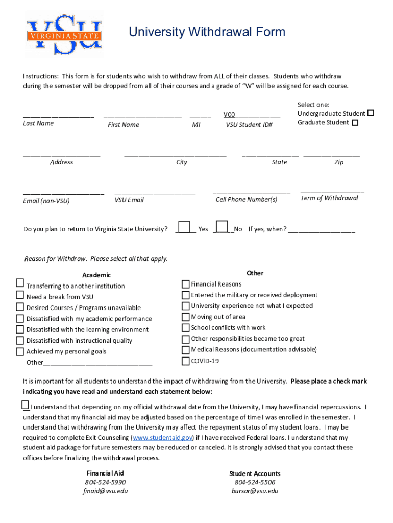 Fillable Online registrar.unc.edustudent-withdrawal-e-formStudent Withdrawal Request - Office of ...