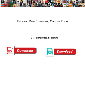 Fillable Online Personal Data Processing Consent Form. Personal Data ...