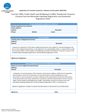 Fillable Online ECM2133789v6Template Application for Premises ...