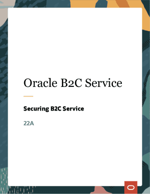 Fillable Online docs.oracle.comencloudSecuring B2C Service - Oracle B2C Service Securing B2C ...
