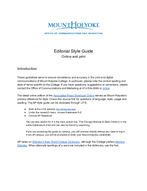 Fillable Online How to Create an Editorial Style Guide Step-by-Step Guide Fax Email Print ...