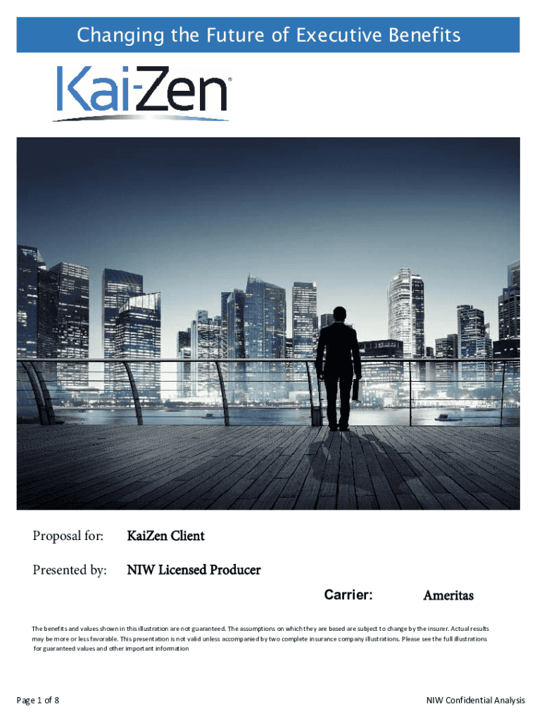 Fillable Online Changing the Future of Executive Benefits - The Kai-Zen Plan Fax Email Print ...