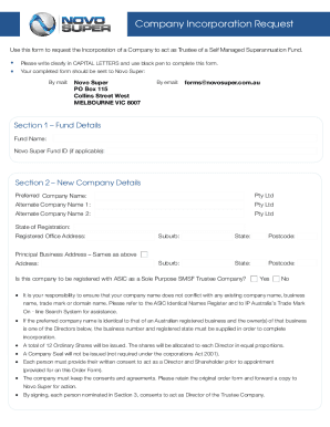 Fillable Online FREE 4+ Incorporation Forms in PDFMS WordForming a ...