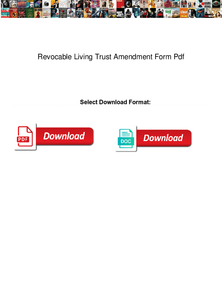 Fillable Online revocable-living-trust-amendment.comTrust Amendment ...