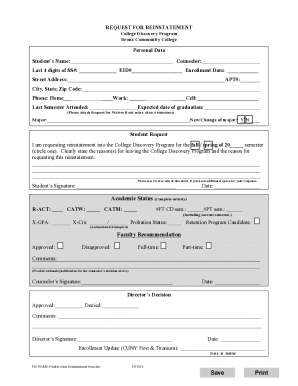 Fillable Online www.coursehero.comfile11421972871-request-for-reinstatement.doc - REQUEST FOR ...