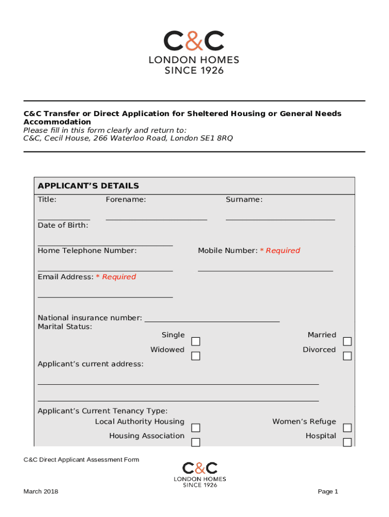 www.pdffiller.com448243867--c-c-housingC C Housing Application - Fill ...