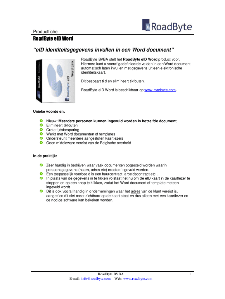 Fillable Online eID gegevens invullen in een Word document of template ...