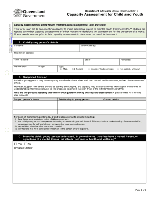 Fillable Online CYMHS Capacity Assessment Form Fax Email Print - pdfFiller