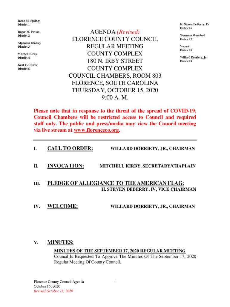 Fillable Online s3.us-east-1.amazonaws.comfilesFLORENCE COUNTY COUNCIL ...