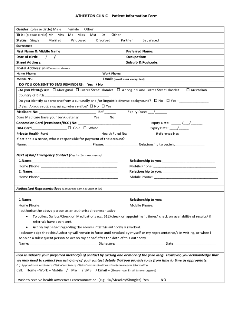 Fillable Online www.coursehero.comfile105550412newpatientform.doc - New Client/Patient ...