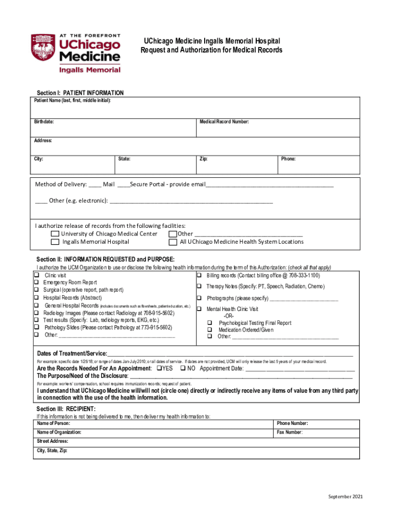 Fillable Online www.uchicagomedicine.org-mediaRequest an Authorization ...